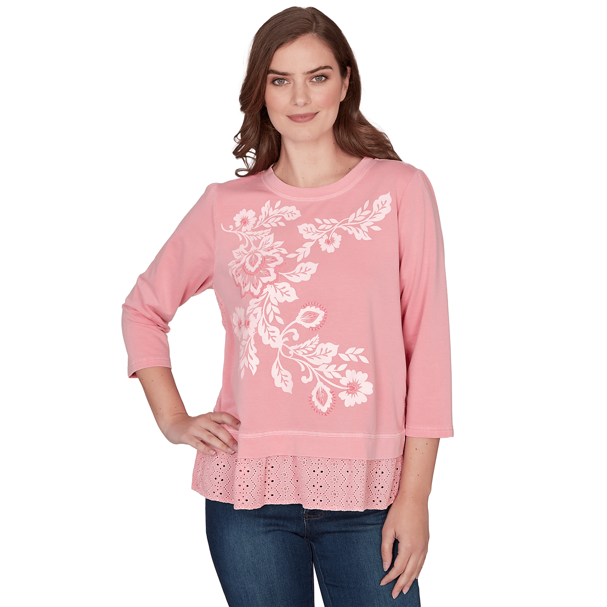 Click here for Petite Ruby Rd. Renaissance Romance 3/4 Sleeve Eye... prices