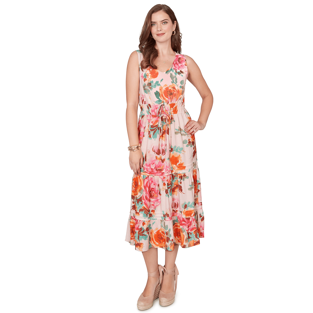 Click here for Petite Ruby Rd. Renaissance Romance V Neck Floral... prices