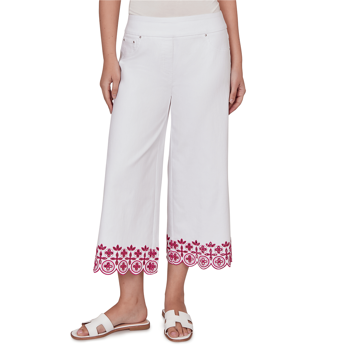 Click here for Womens Ruby Rd. Hothouse Florals Embroidery Hem Wi... prices