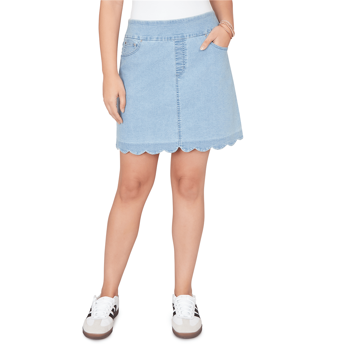 Click here for Womens Ruby Rd. French Riviera Scallop Hem Denim S... prices