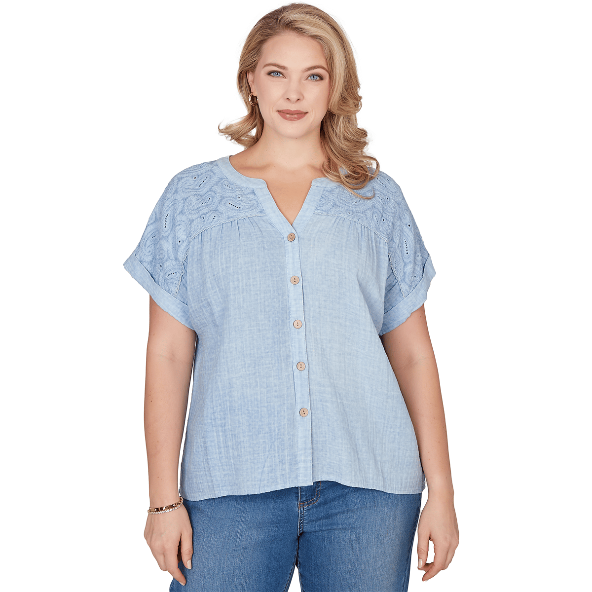 Click here for Plus Size Ruby Rd. French Riviera Short Sleeve Pai... prices