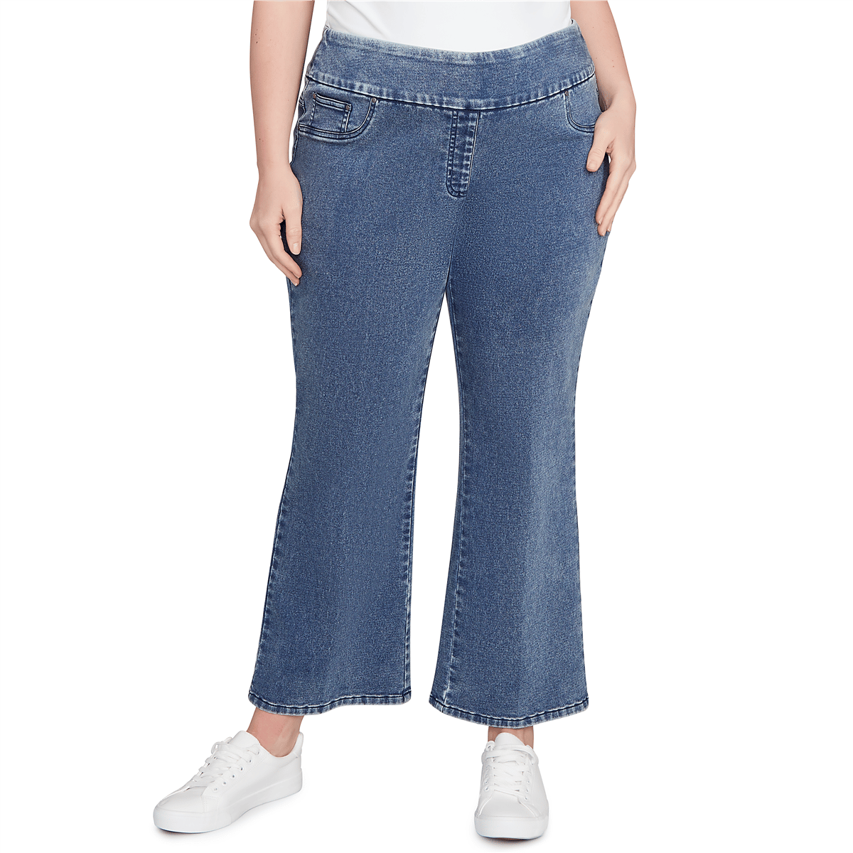Click here for Plus Size Ruby Rd. Key Items Terry Denim Bootcut J... prices