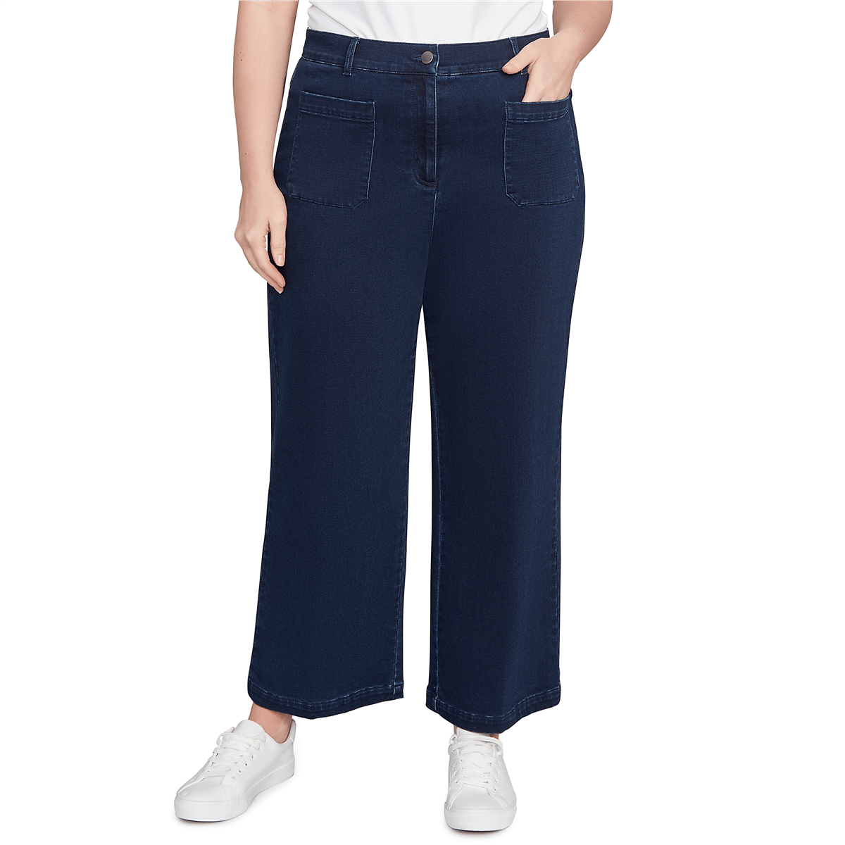 Click here for Plus Size Ruby Rd. Key Items Terry Denim Wide Leg... prices