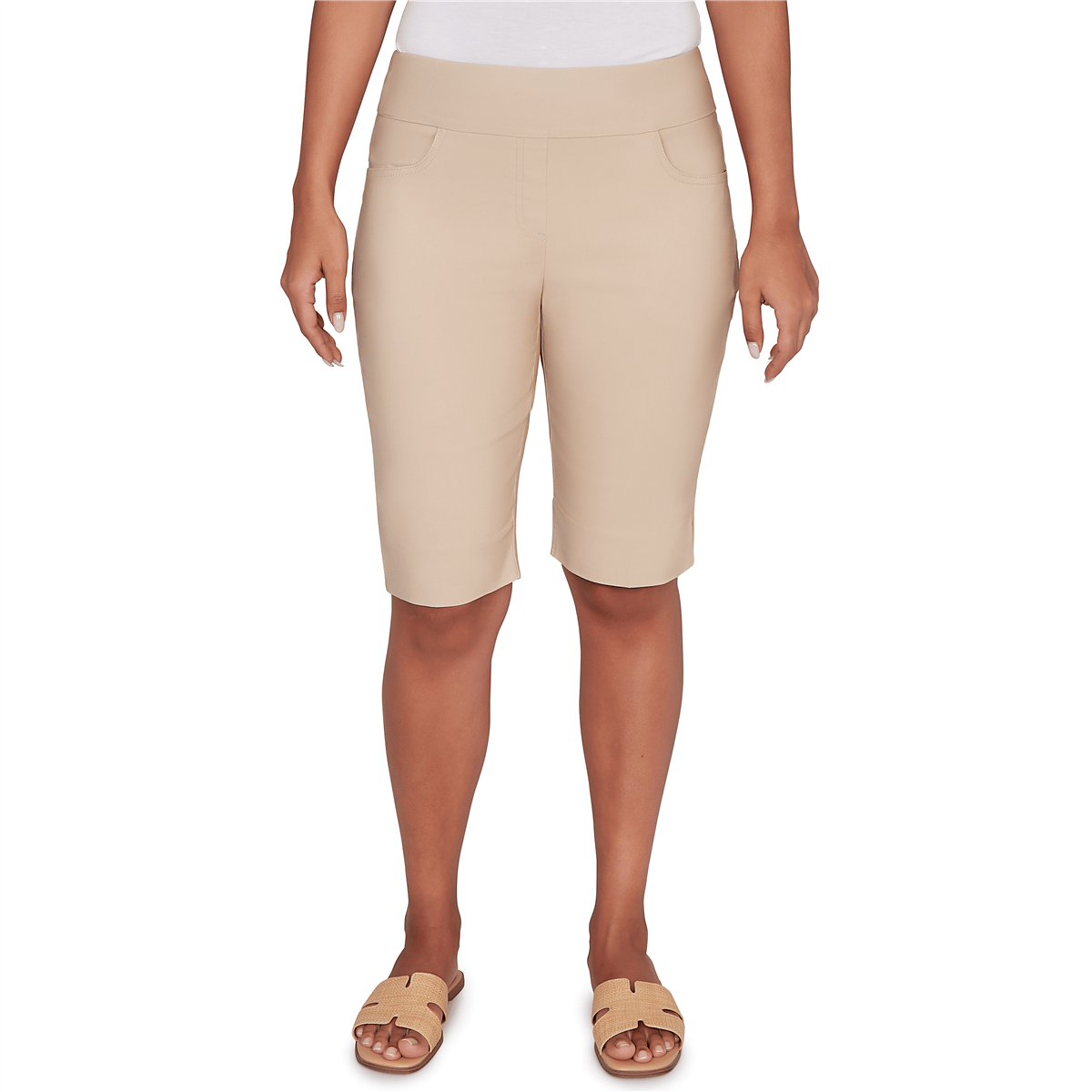 Click here for Petite Ruby Rd. Key Items Pull On Silky Tech Bermu... prices