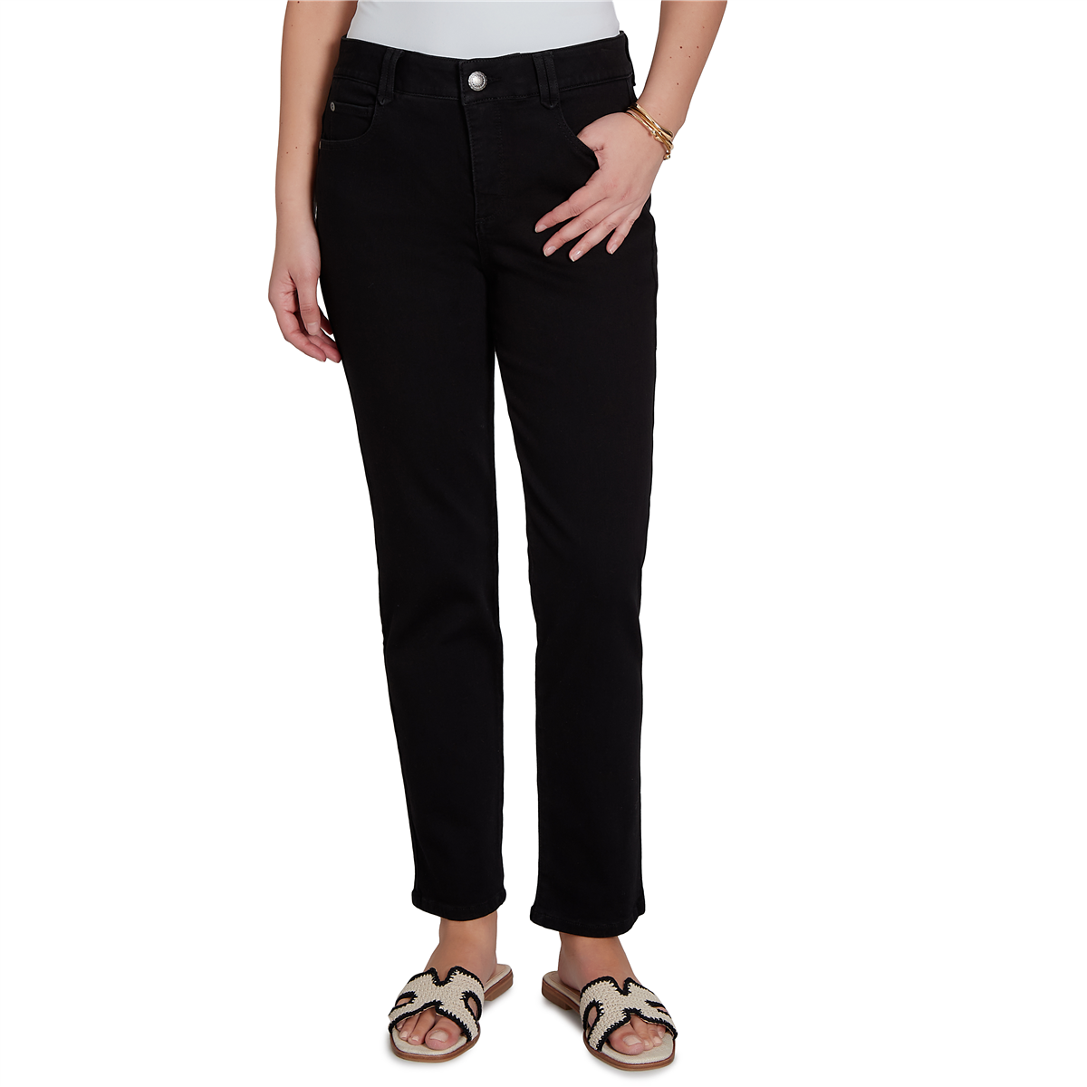 Click here for Petite Ruby Rd. Key Items Jet Black Slim Straight... prices
