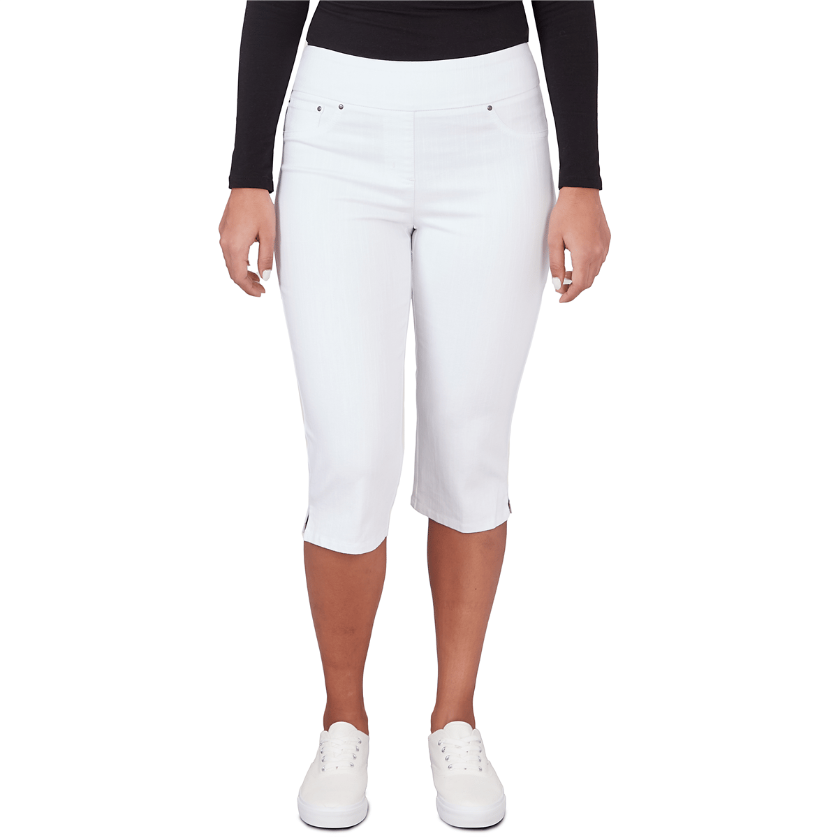 Click here for Petite Ruby Rd. Key Items Stretch White Pull On De... prices