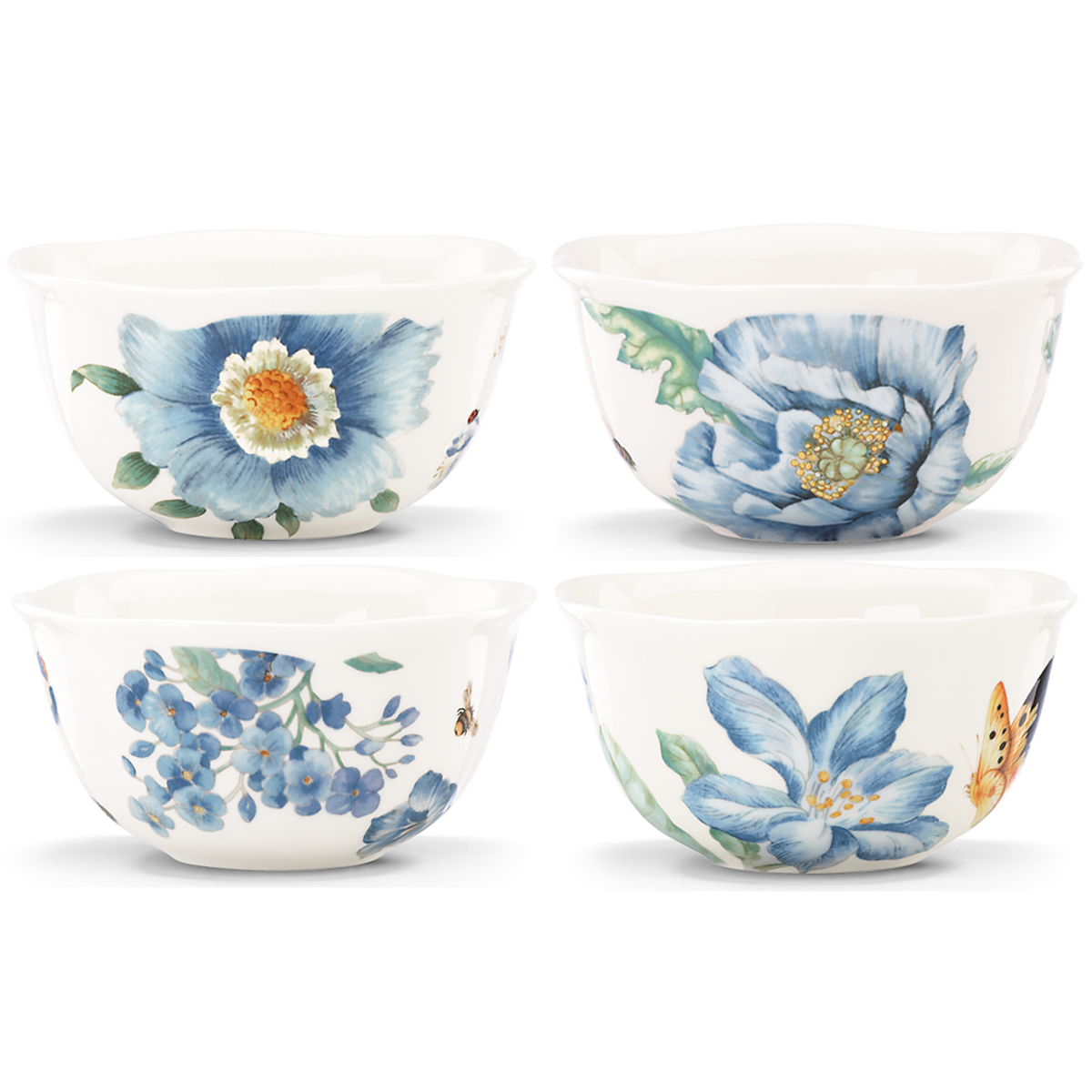 Lenox Butterfly Meadow Blue Assorted Bowls  Set of 4