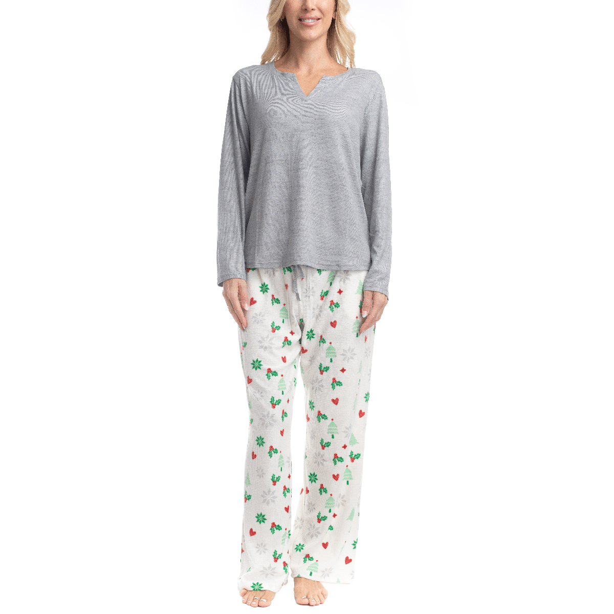 Click here for Womens Goodnight Kiss Holiday Pop Up Hearts Pajama... prices