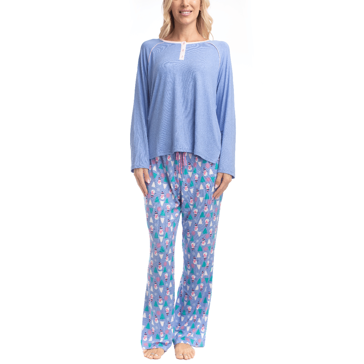 Click here for Womens Goodnight Kiss Cherry & Merry Snowman Henle... prices