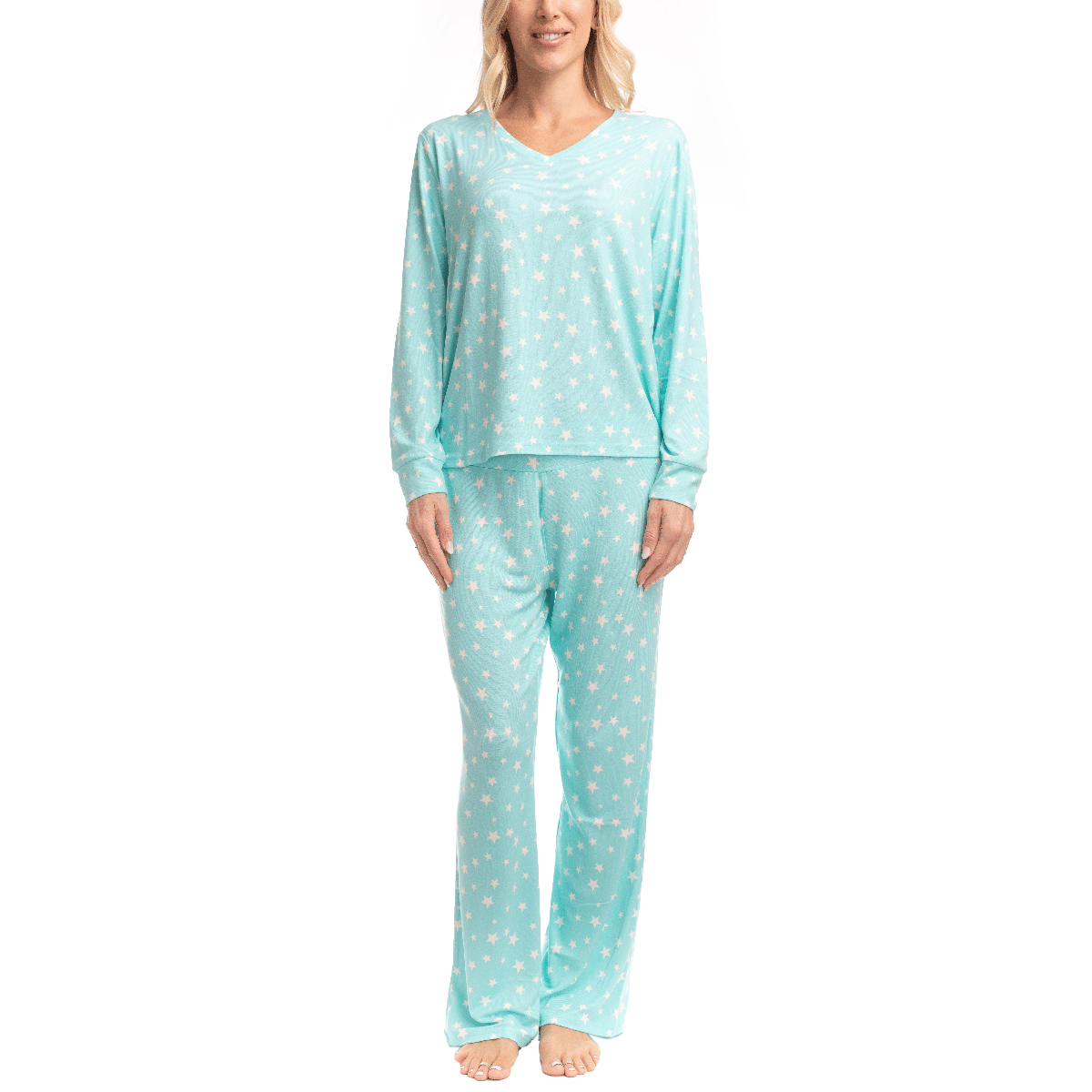 Click here for Womens Goodnight Kiss Max & Relax Stars Pajama Set prices