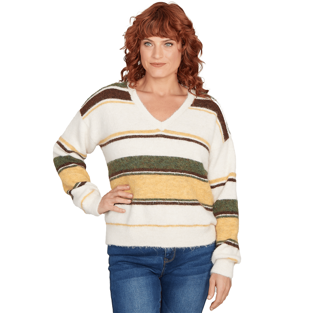 Click here for Womens Skyes the Limit Autumn Countryside Stripe V... prices