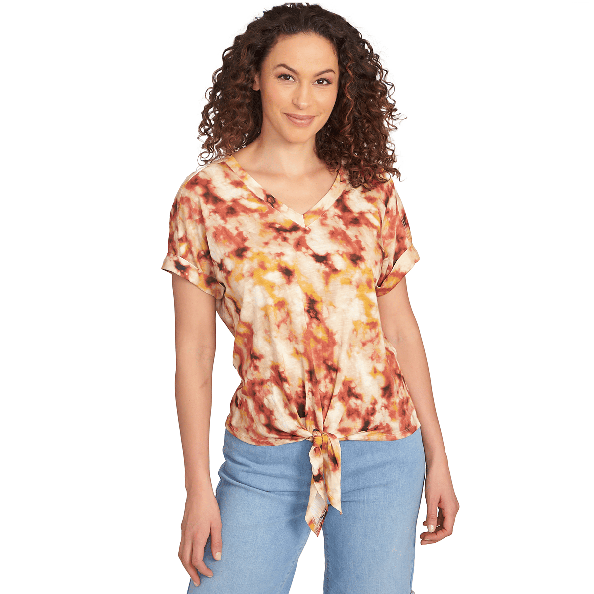 Click here for Womens Skyes the Limit Spicy Graphic Sunset Tie Fr... prices