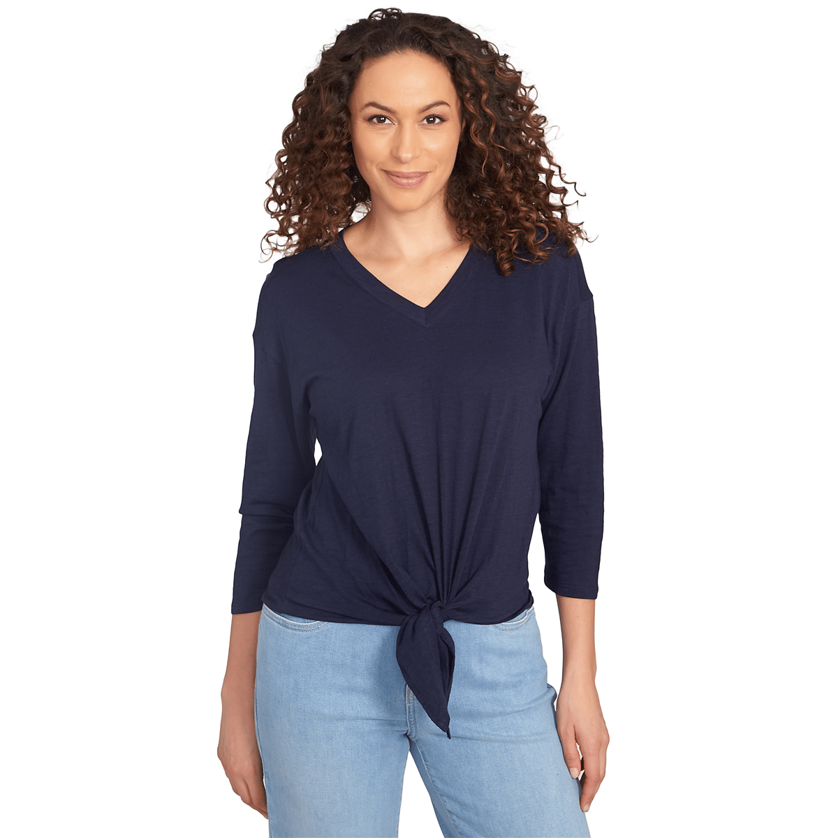 Click here for Plus Size Skyes the Limit Out Of The Blue V-Neck T... prices