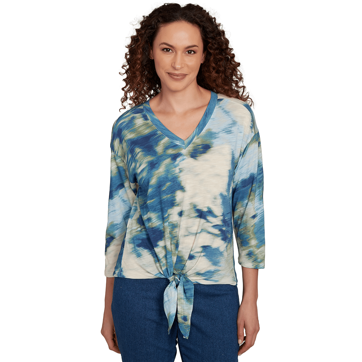 Click here for Petite Skyes the Limit Out Of The Blue Tie-Dye V-N... prices