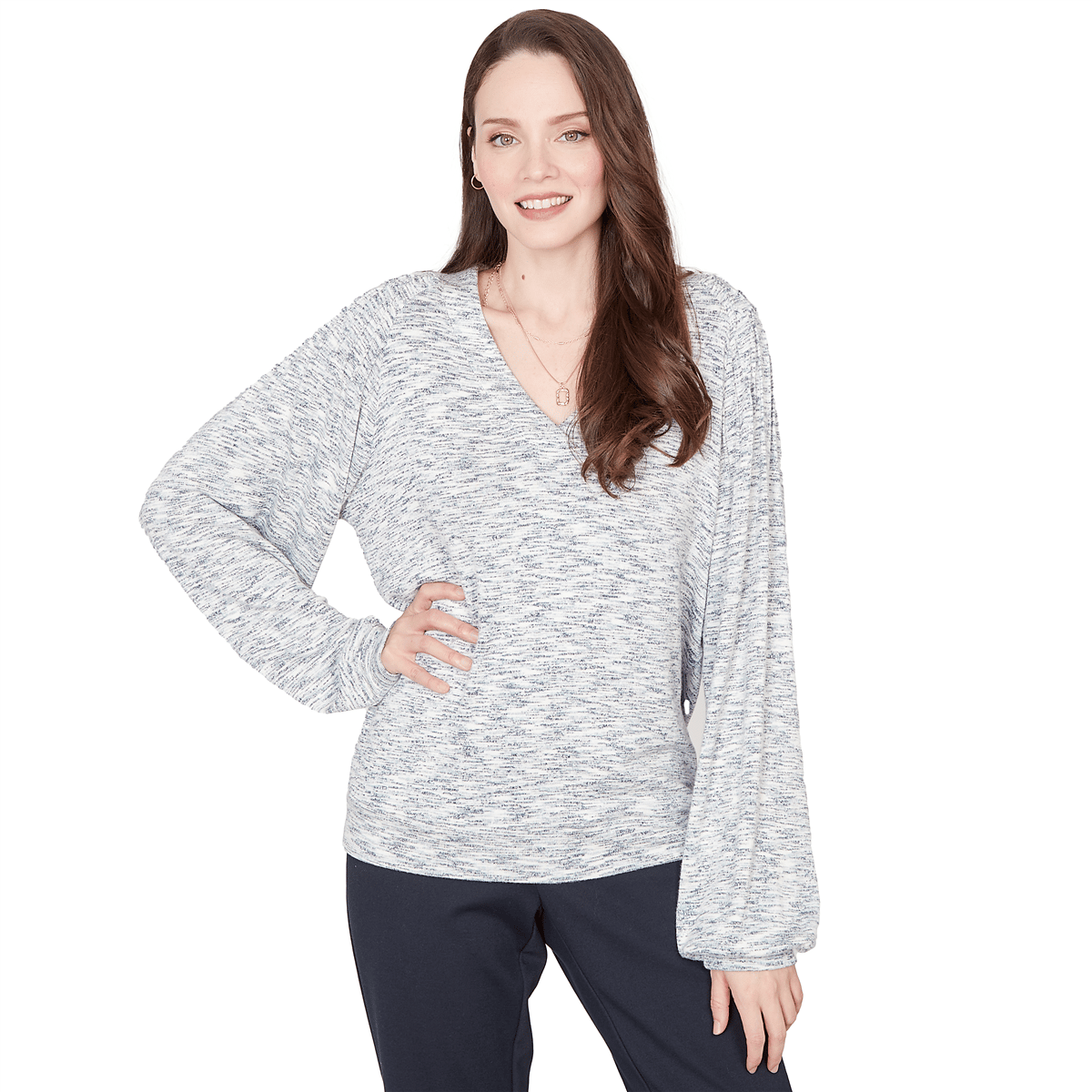 Click here for Petite Skyes the Limit Cozy Up Long Sleeve Marled... prices