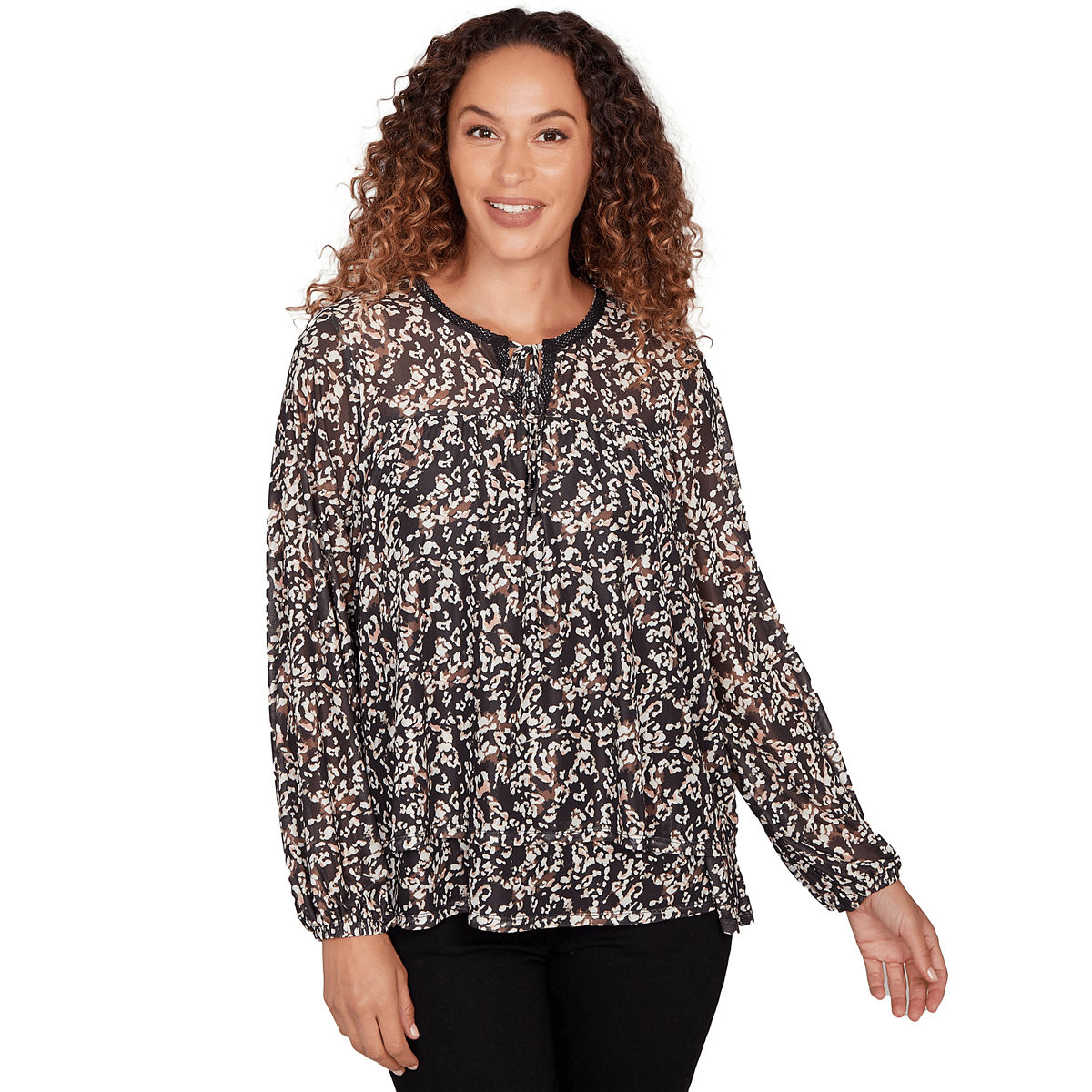 Click here for Plus Size Skyes the Limit Beyond Basics Keyhole Ne... prices