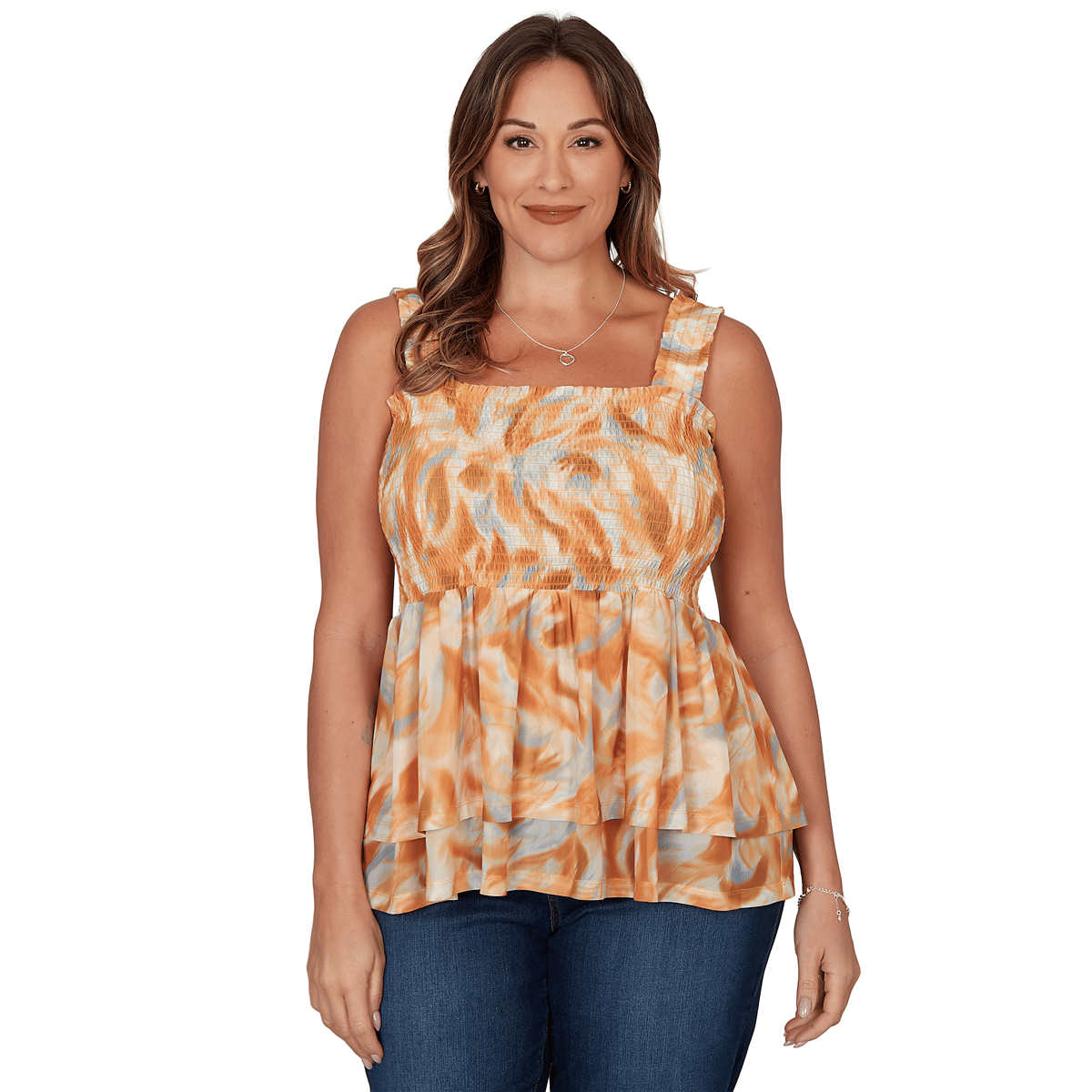 Click here for Plus Size Skyes the Limit Summer Spice Sleeveless... prices
