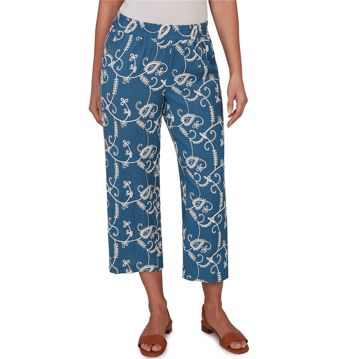 Click here for Petite Skyes the Limit Summer Spice Embroidery Wid... prices