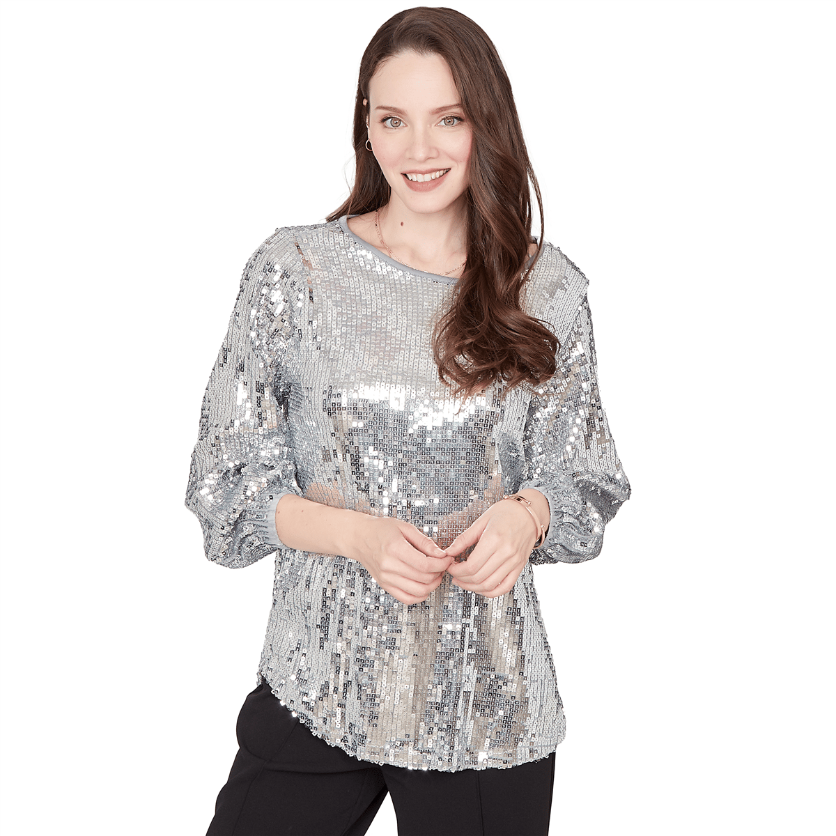 Click here for Womens Skyes the Limit Its A Party Boat Neck Sequi... prices