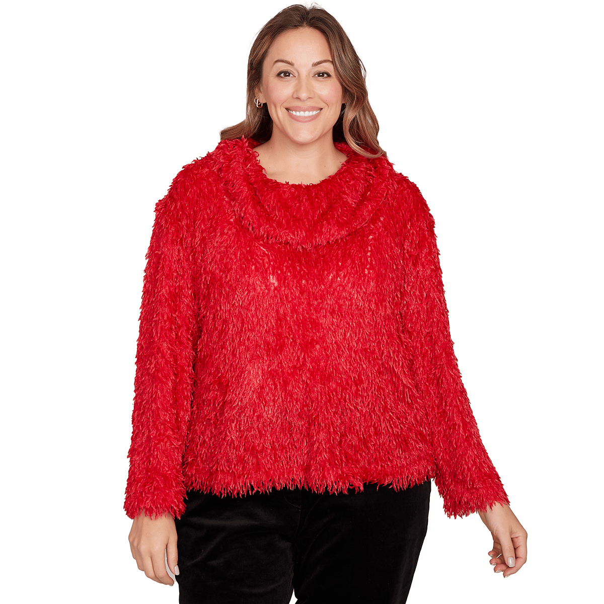 Click here for Plus Size Skyes the Limit Its A Party Cowl Neck Te... prices
