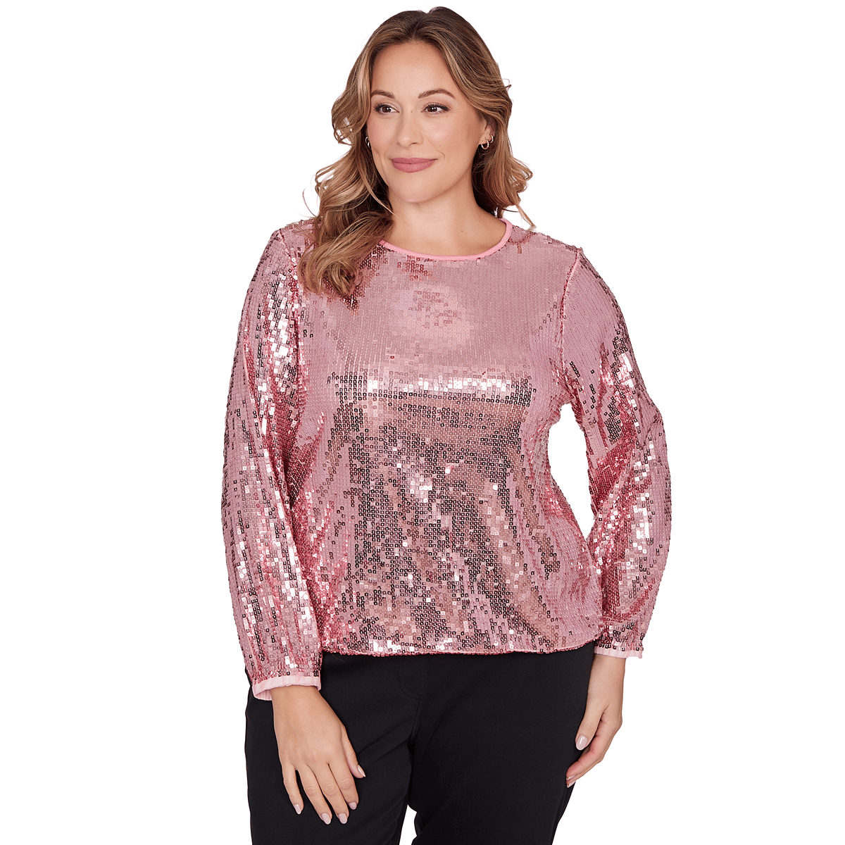 Click here for Plus Size Skyes the Limit By Invitation Sequin Blo... prices