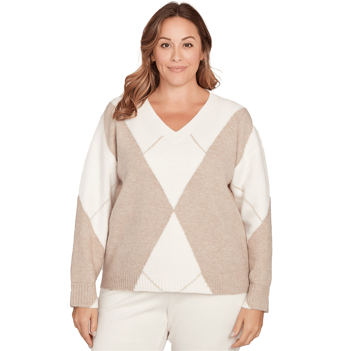 Click here for Plus Size Skyes the Limit Fashion Essentials Argyl... prices