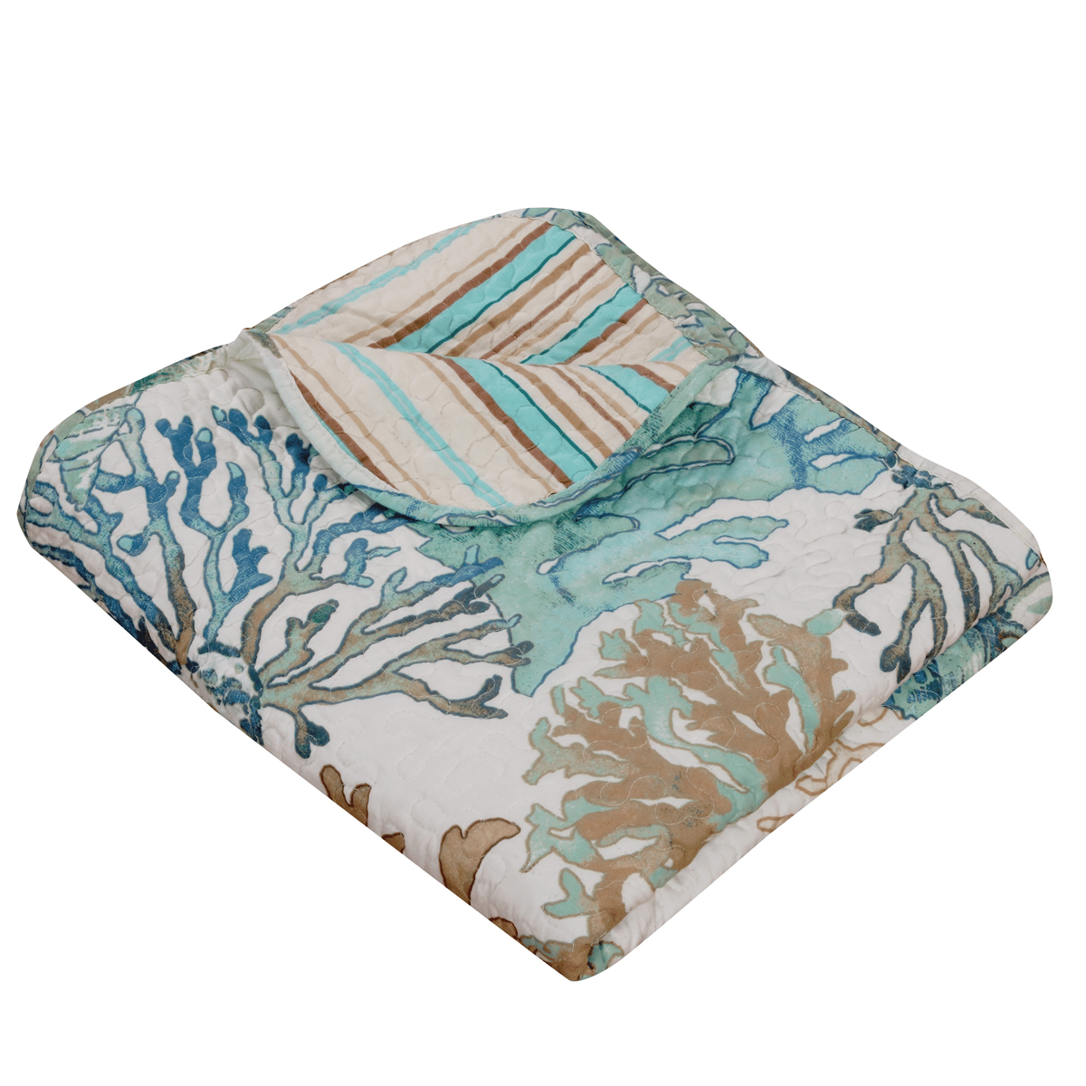 Greenland Home Fashions Atlantis Jade Throw  50 x 60 - Lt Pastel