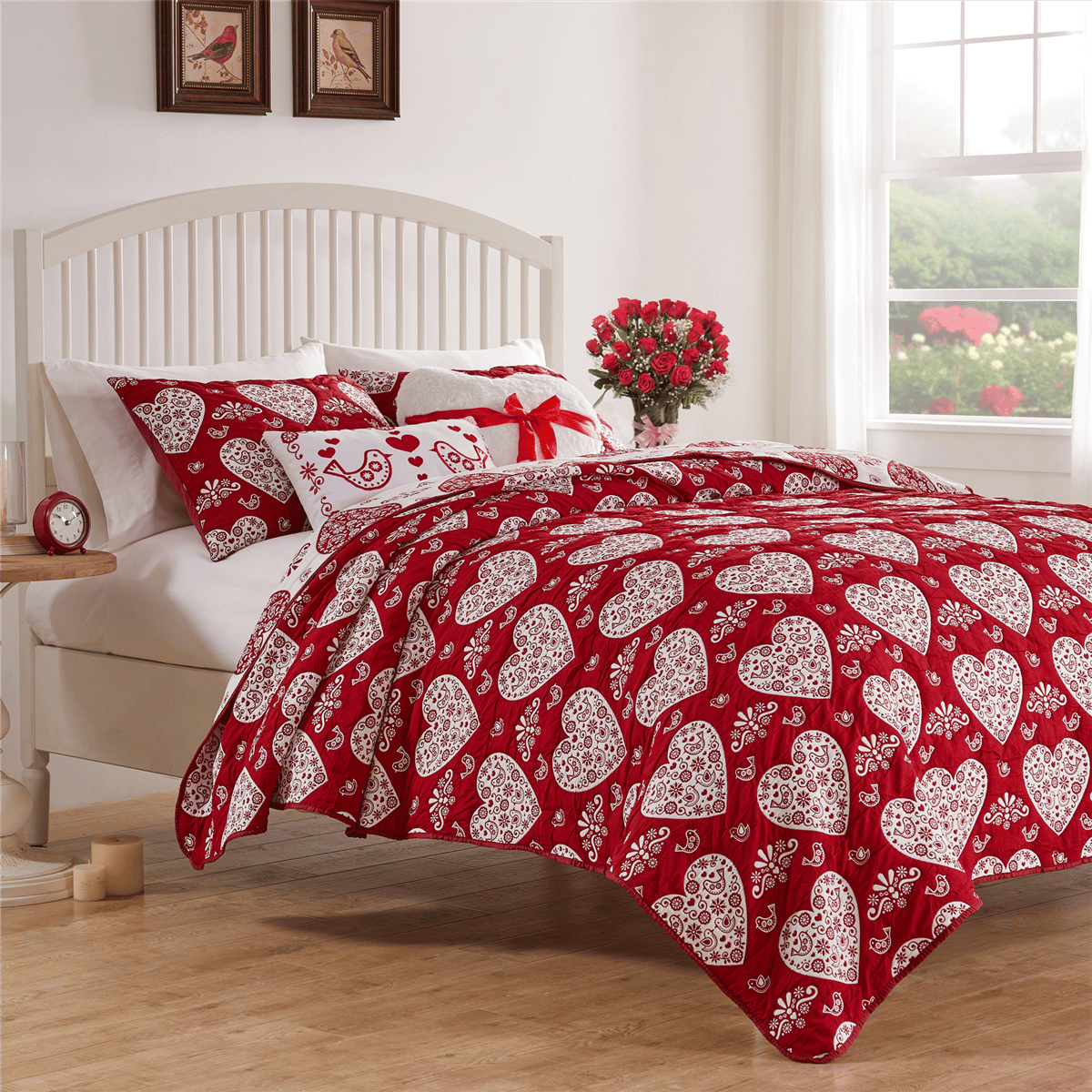 Click here for Greenland Home Fashions(tm) Lovebirds Matelasse Co... prices
