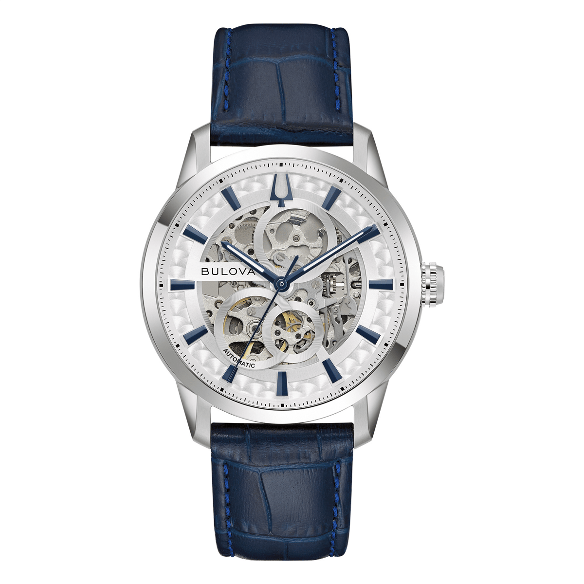Click here for Mens Bulova Classic Sutton Automatic Blue Leather... prices