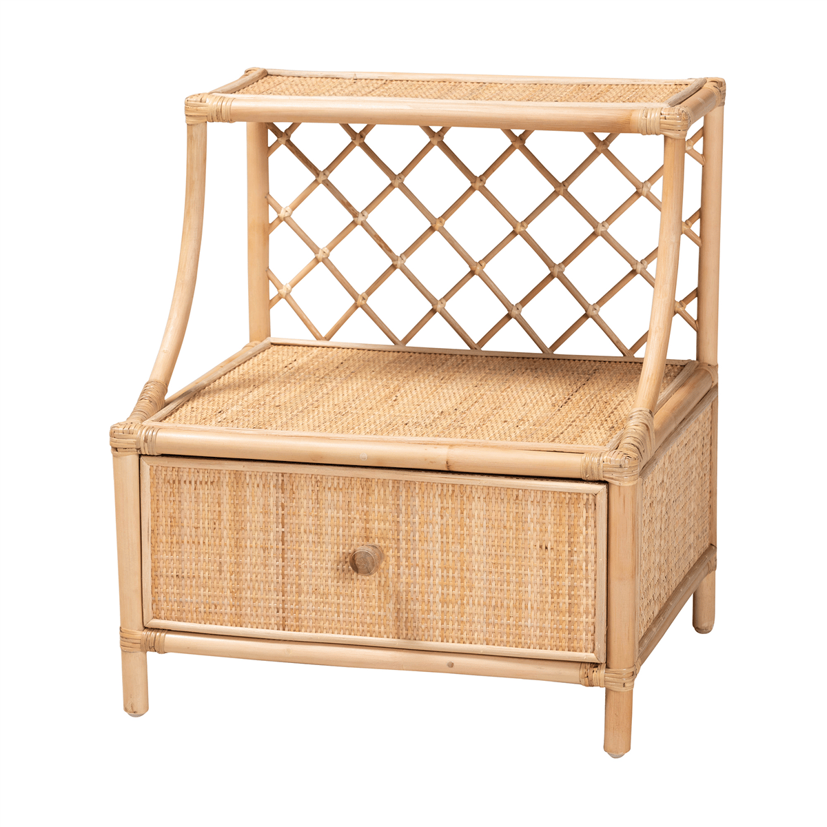 Lalo 1-Drawer Nightstand  One Size  Brown