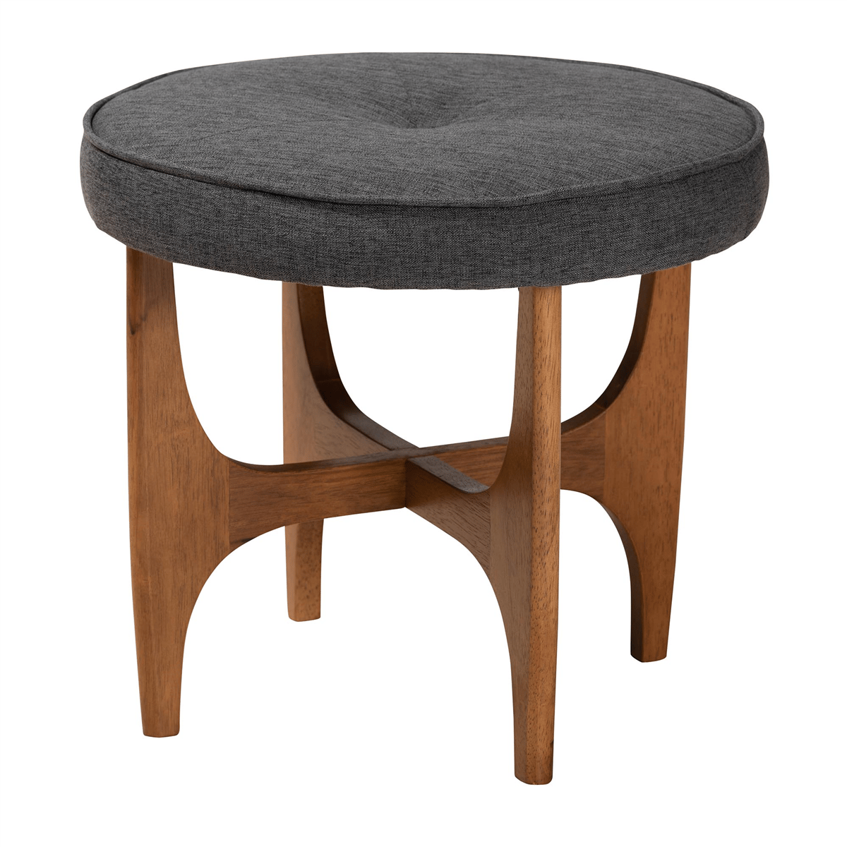 Click here for Baxton Studio Theo Japandi Wood Ottoman Footstool prices