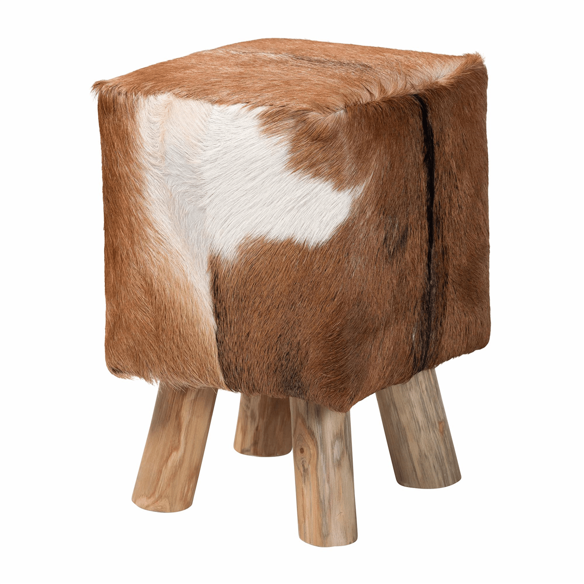 Click here for bali & pari Scotlyn Genuine Goat Leather Footstool prices
