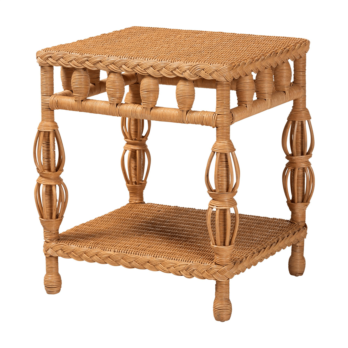 Click here for bali & pari Dolby Natural Rattan End Table prices