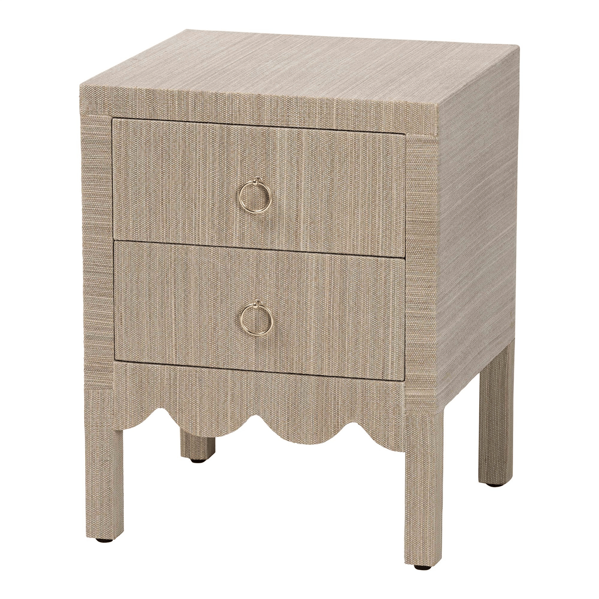 Click here for bali & pari Juniper Grasscloth Nightstand with Sca... prices