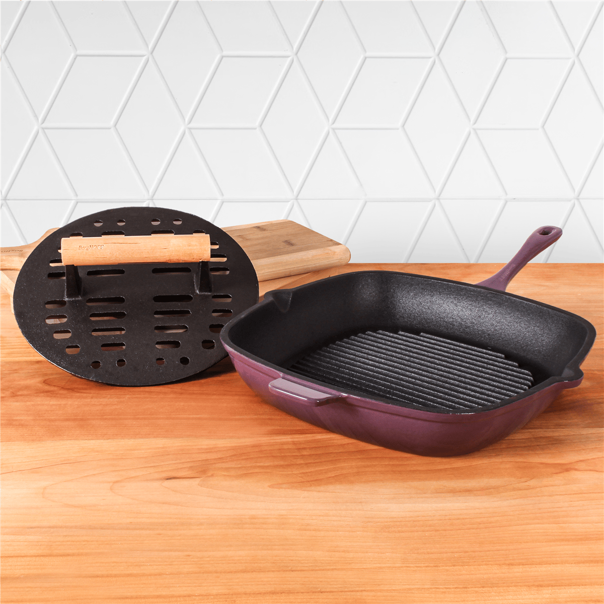 Click here for BergHOFF Neo 2pc Cast Iron 11 Grill Pan with Slott... prices