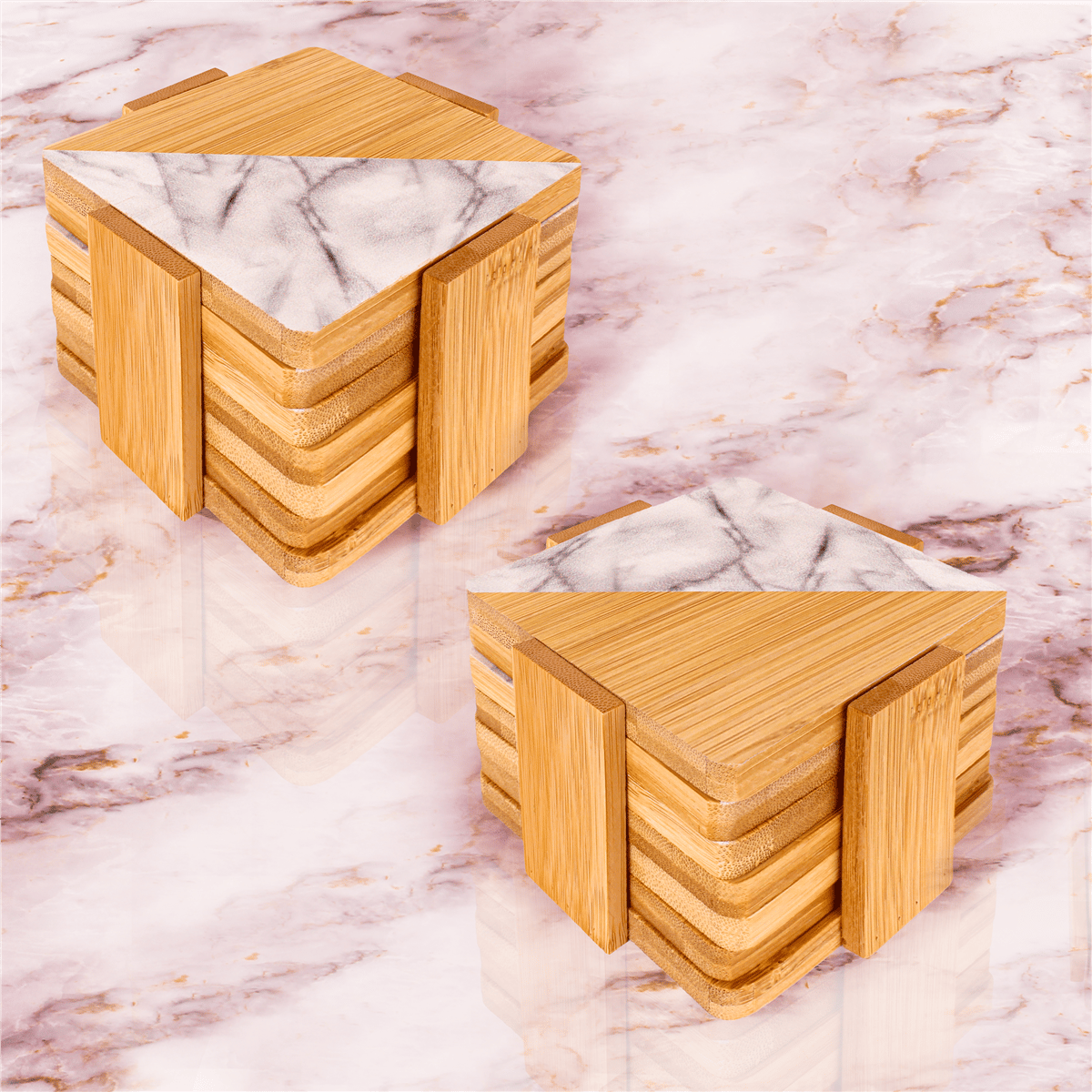 Click here for BergHOFF Bamboo 14pc. Coasters Set  Square prices