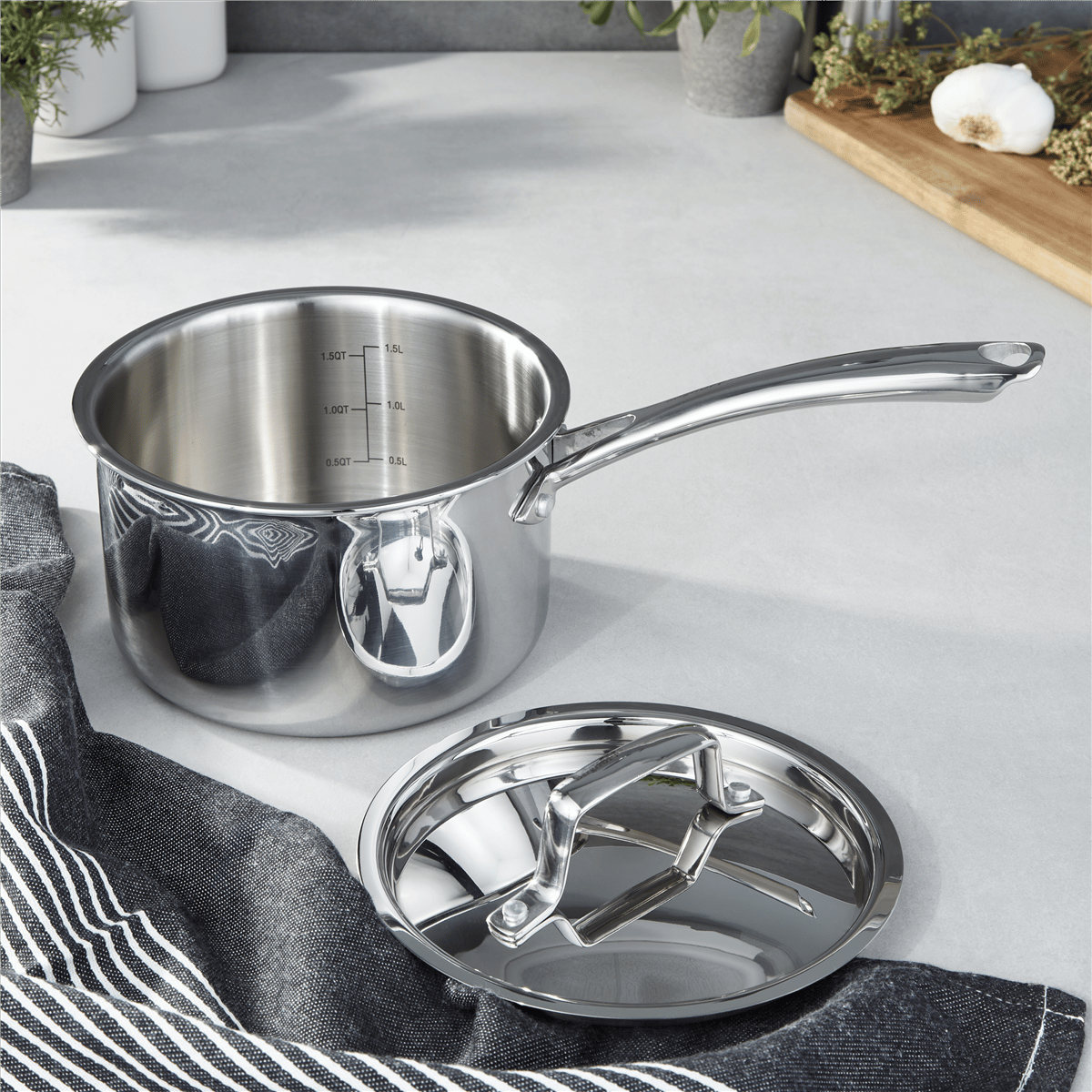 Click here for BergHOFF Professional Tri-Ply 2qt. Saucepan with L... prices