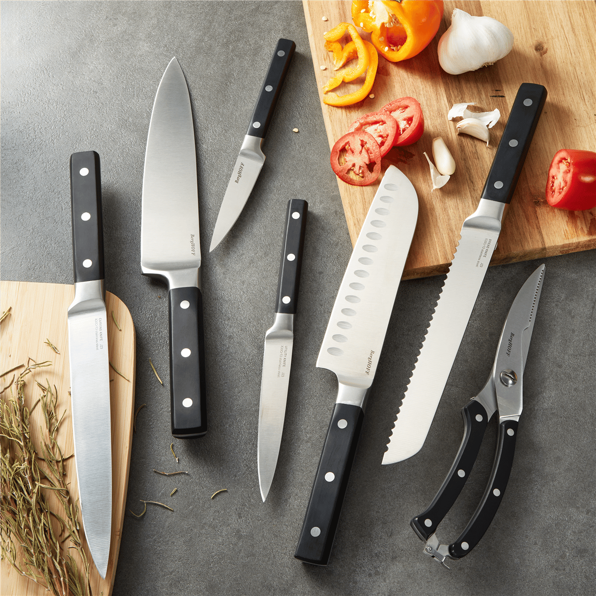 Click here for BergHOFF DiNA Gene 7pc. Stainless Steel Knife Set prices
