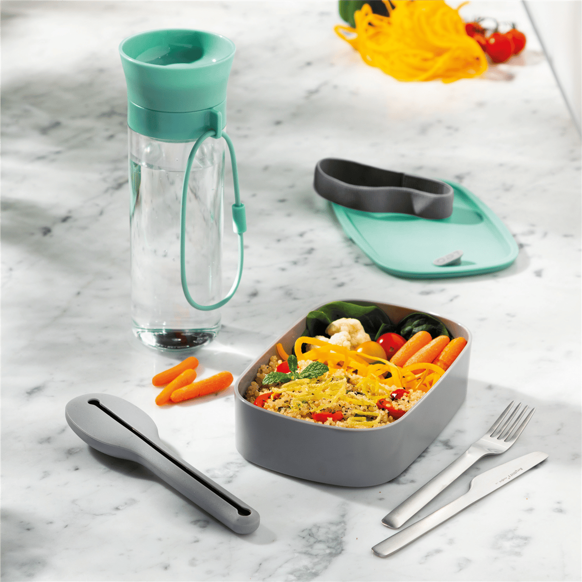 Click here for BergHOFF Leo Water Bottle  Flatware  & Bento Box L... prices