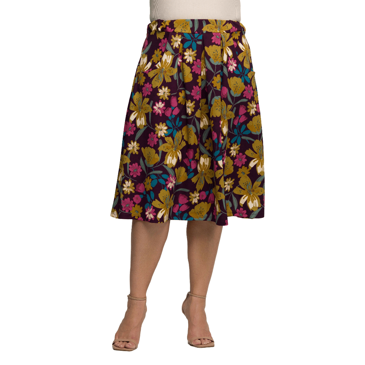 Click here for Plus Size 24/7 Comfort Apparel Purple Floral Pocke... prices