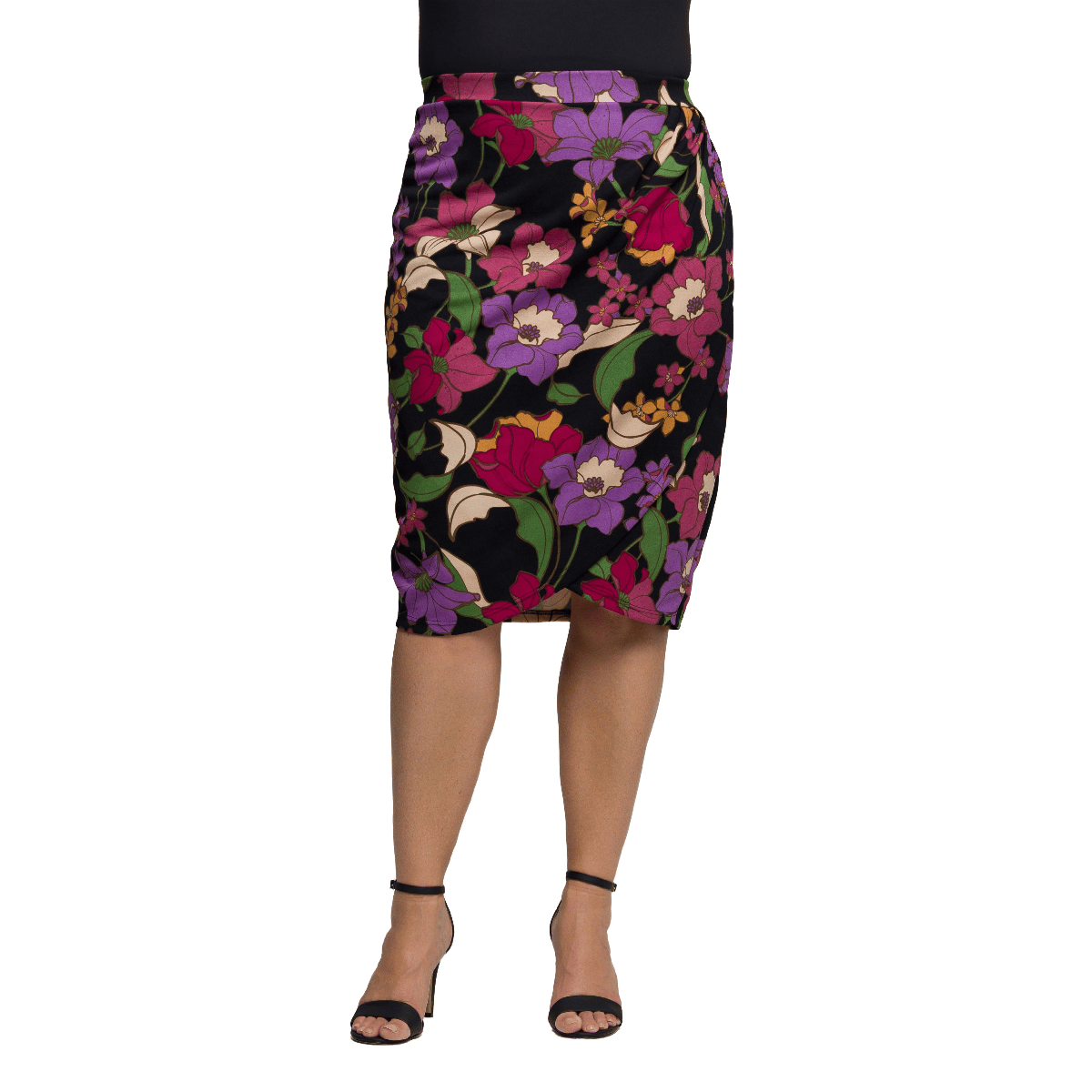 Click here for Plus Size 24/7 Comfort Apparel Floral Pencil Skirt prices