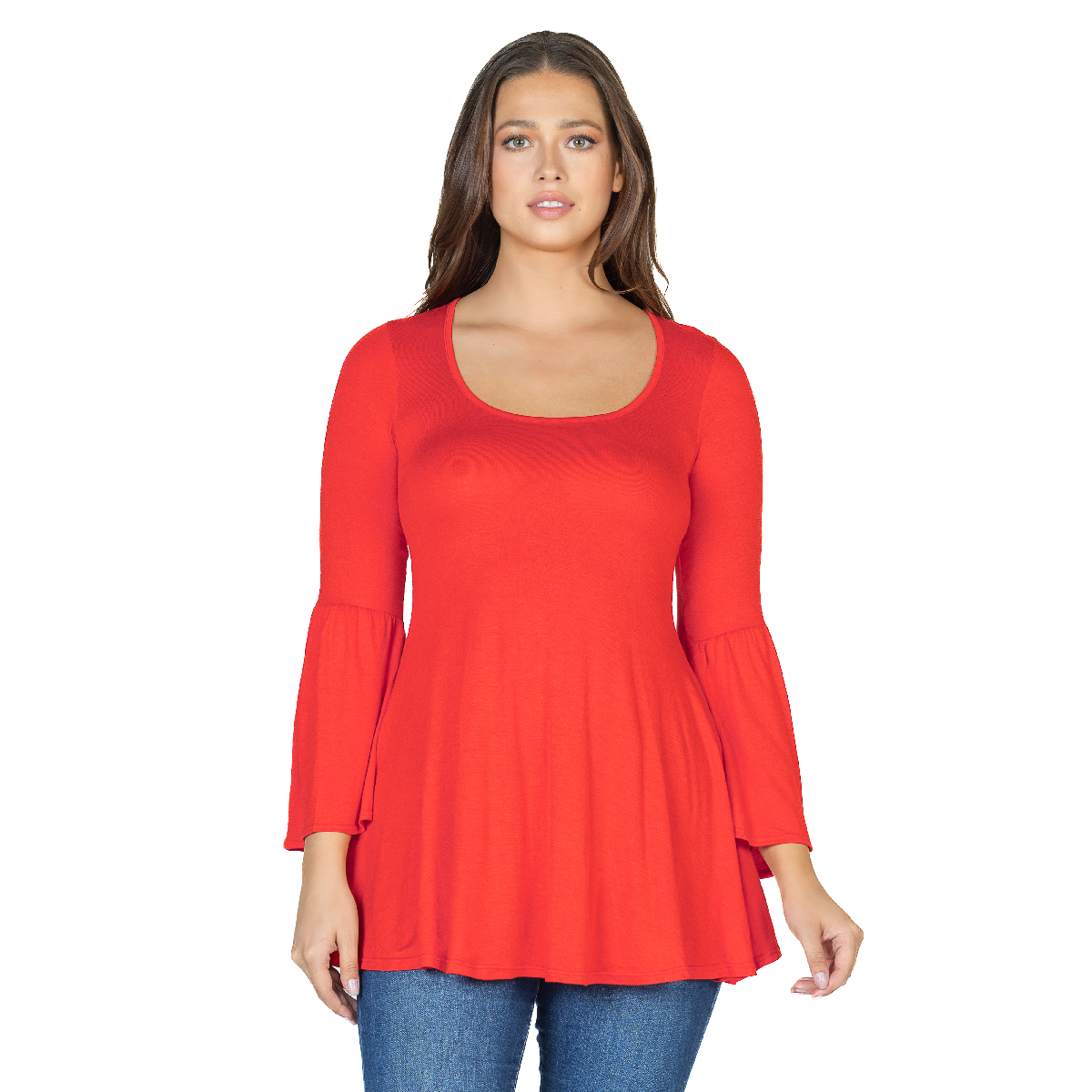 Click here for Womens 24/7 Comfort Apparel Long Bell Sleeve Flare... prices