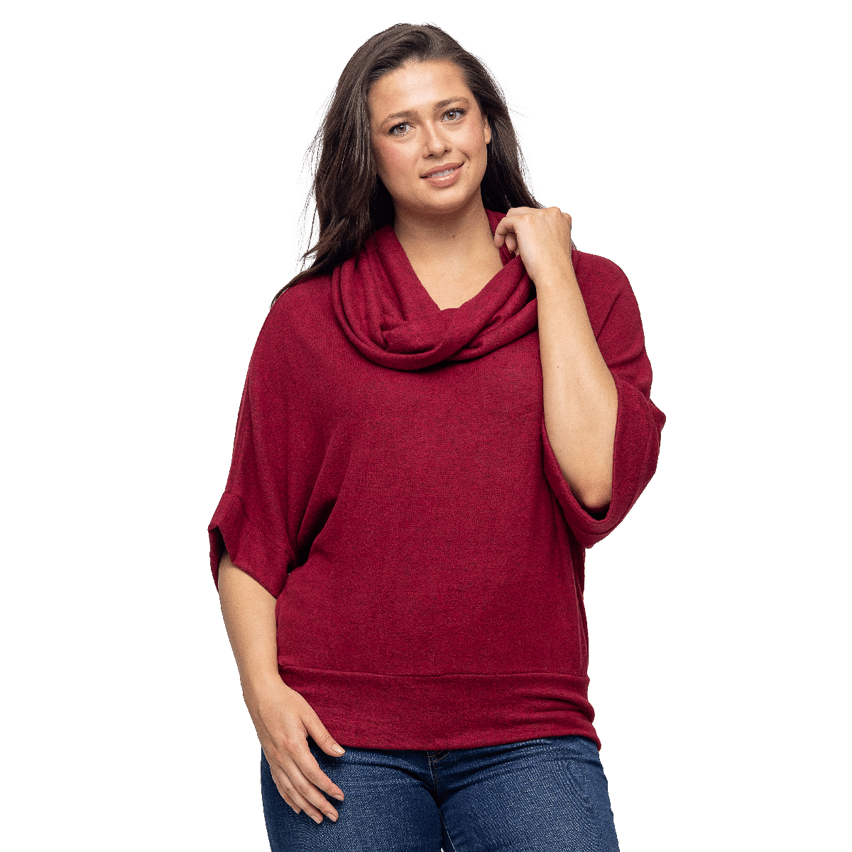 Click here for Womens 24/7 Comfort Apparel Cowl Neck Dolman Sleev... prices