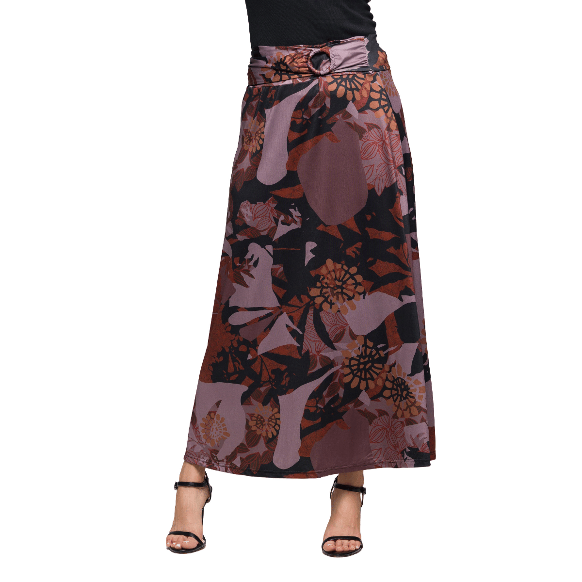 Click here for Womens 24/7 Comfort Apparel Fall Floral Maxi Skirt... prices