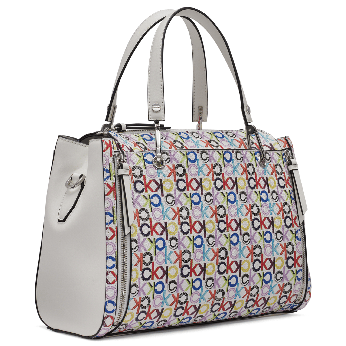 Click here for Calvin Klein Garnet Satchel - White/Multi prices