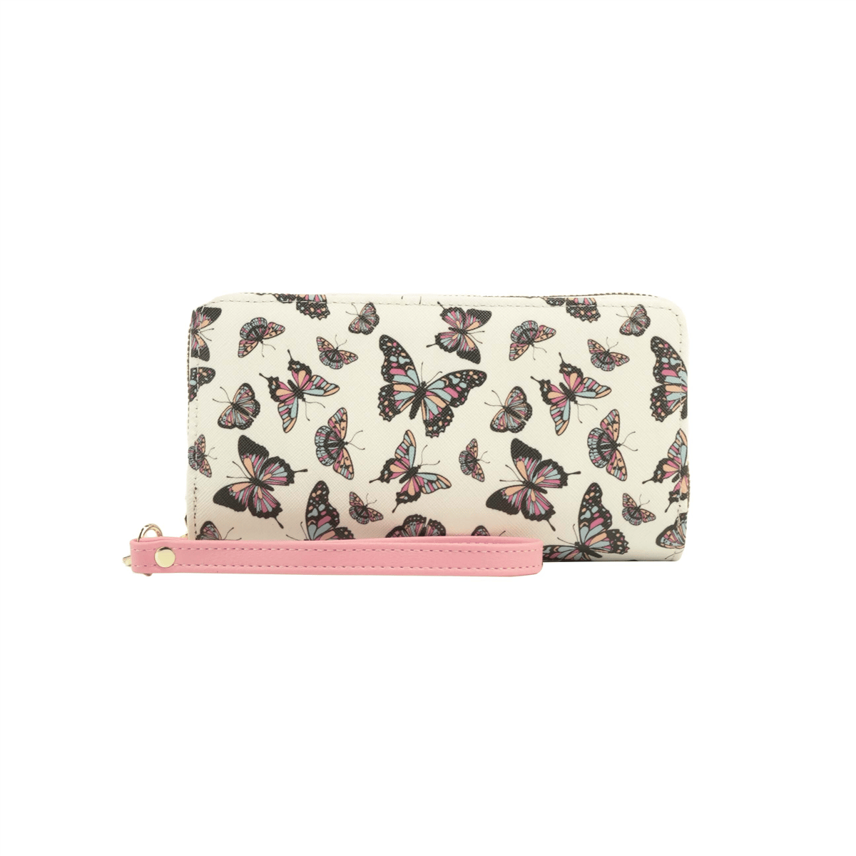 Click here for Womens Malibu Skye Butterfly Double Zip Wristlet prices