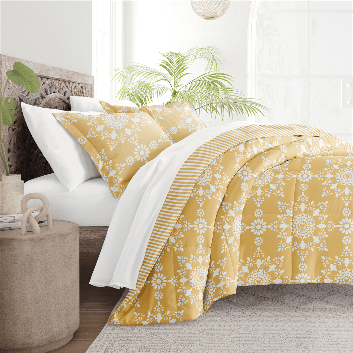 Click here for Soft Essentials Daisy Medallion Reversible Comfort... prices