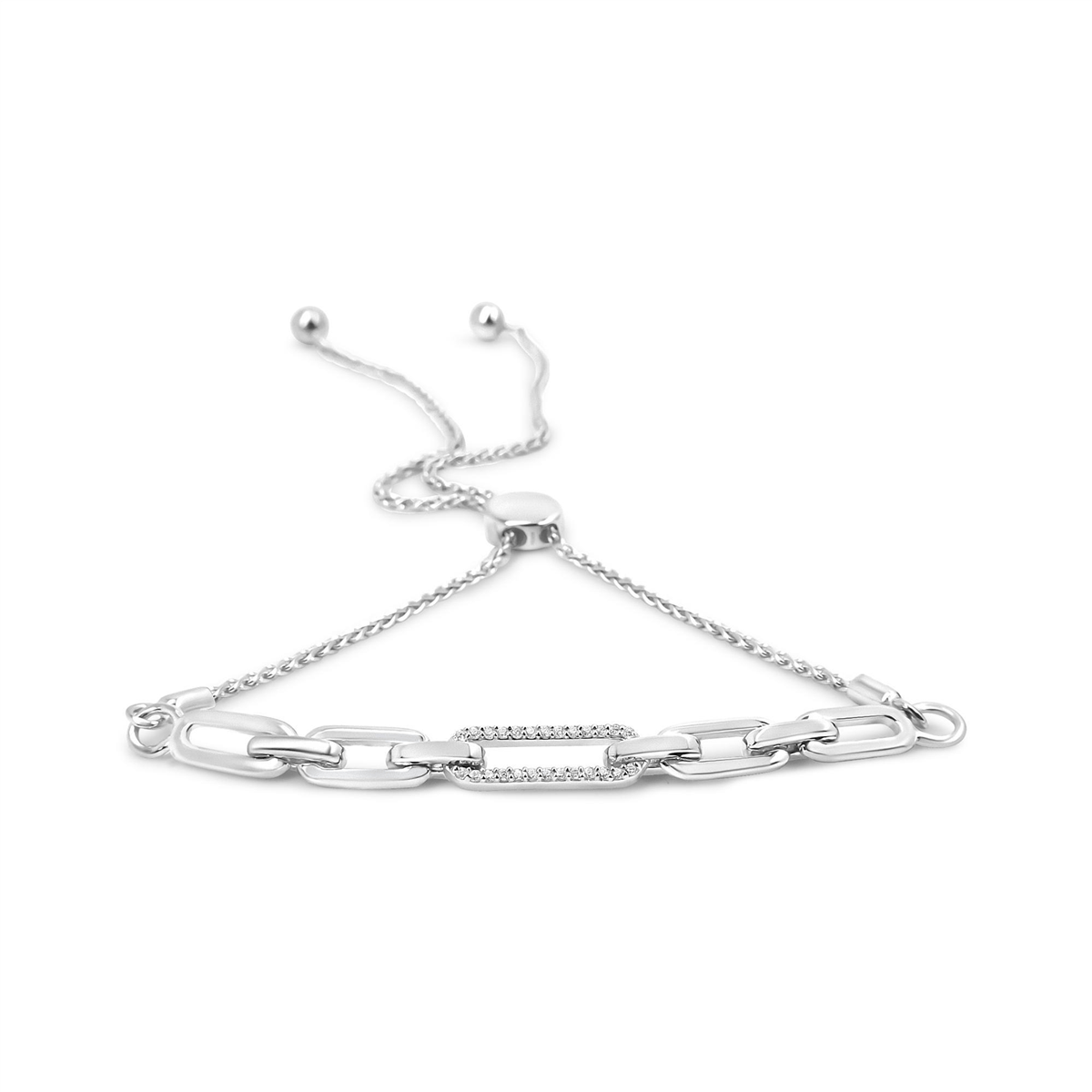 Click here for Haus of Brilliance 1/10ctw. Diamond Paperclip Link... prices