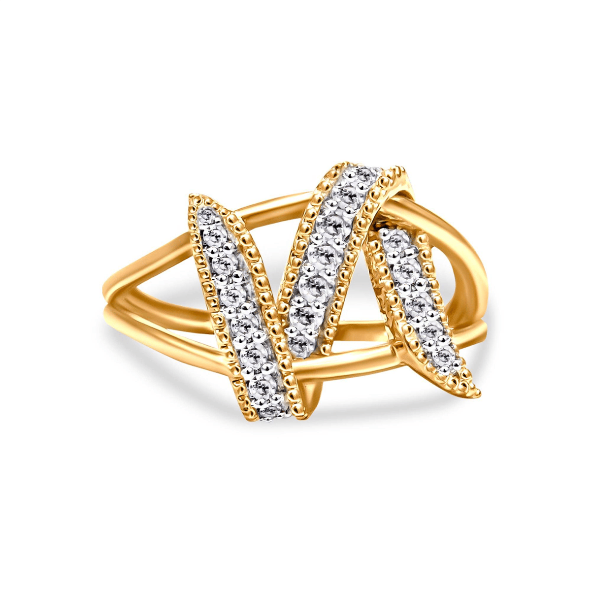 Click here for Haus of Brilliance 14kt. Gold-Plated 1/4ctw. Diamo... prices