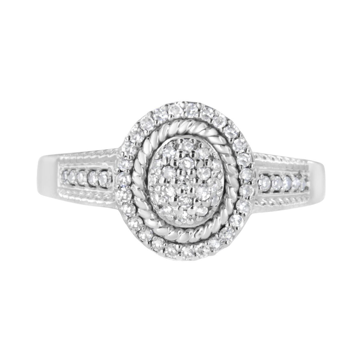 Click here for Haus of Brilliance 1/3ctw. Pave Set Diamond Halo C... prices